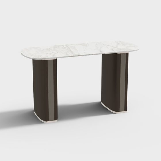 Elegant Curved Table 3D model for Modern Aesthetics