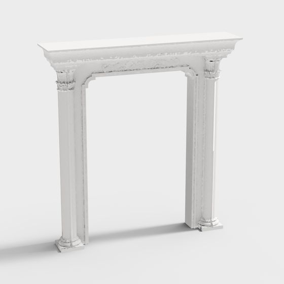 Stunning Roman Column Porch 3D model