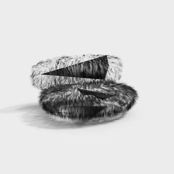 Furry Triangle Cushion 3D model
