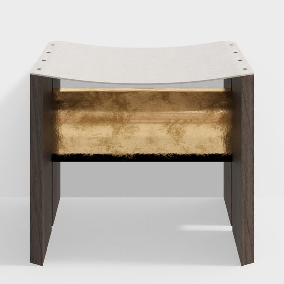 Curved Side Table 3D model for Contemporary Spaces