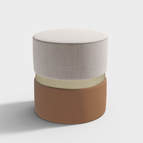 Modern Round Stool 3D model for Stylish Interiors