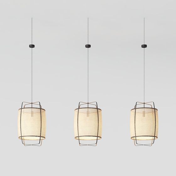 Woven Light and Shadow Pendant Light 3D model