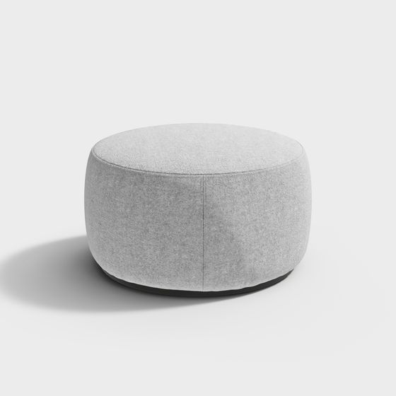 Modern Round Stool 3D model for Interior Design