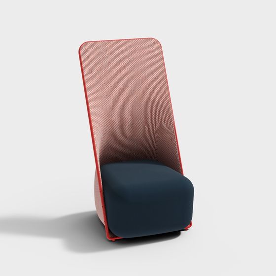 Vibrant Low-Polygon Chair 3D model