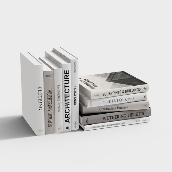 Realistic Low-Poly Book 3D Model Collection