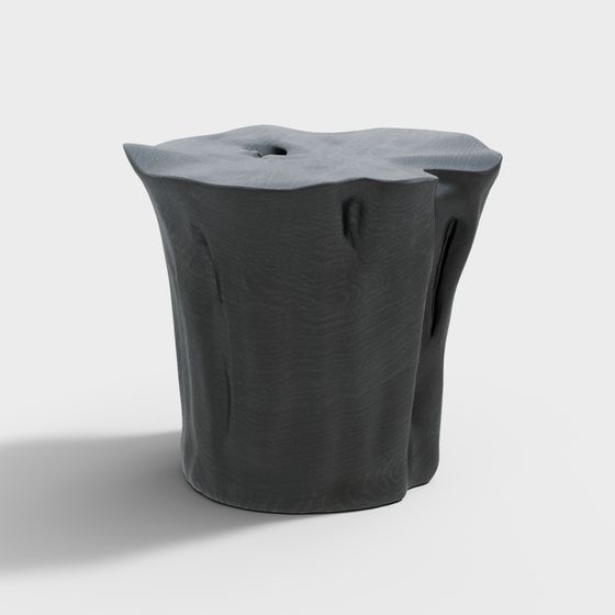 Natural Stool 3D Model – Low Poly Tree Stump