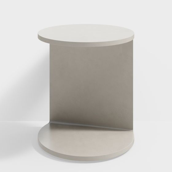 Minimalist Cylinder Side Table 3D model