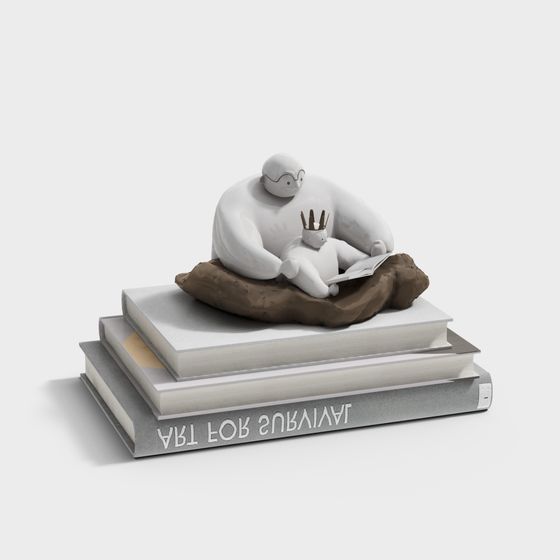 Knowledge King Low-Poly 3D Model