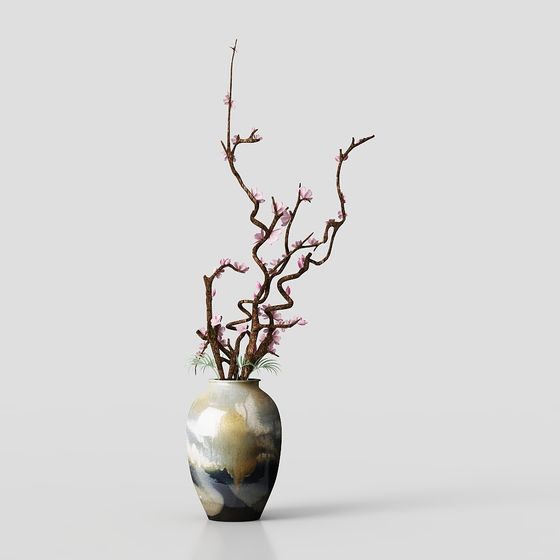 Spring Blossom Vase 3D model