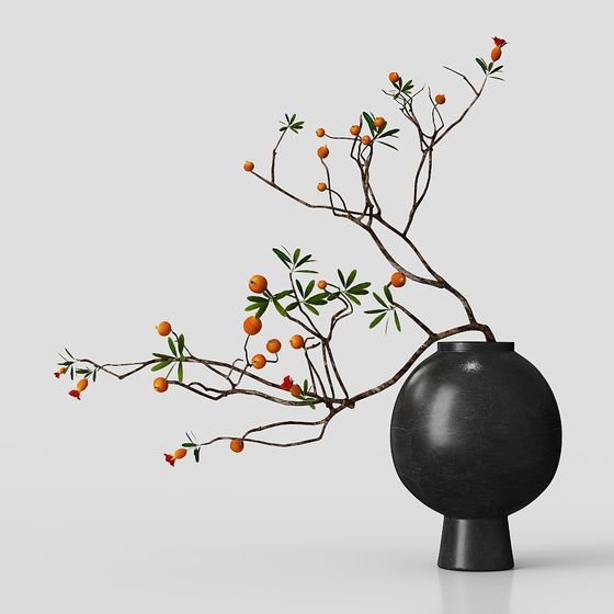 Autumn Vine Low-Poly High-Detail 3D model