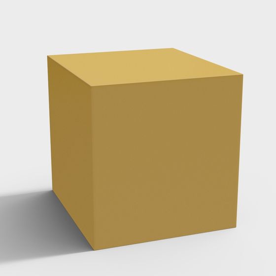 Gold Cube 3D model - Timeless Elegance