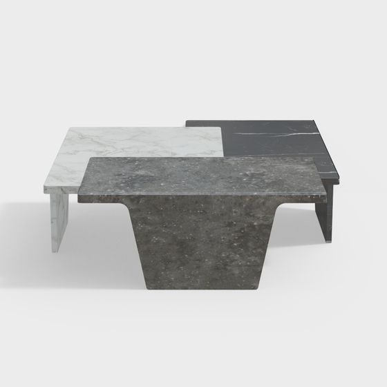 Modern Low-Poly Coffee Table 3D model