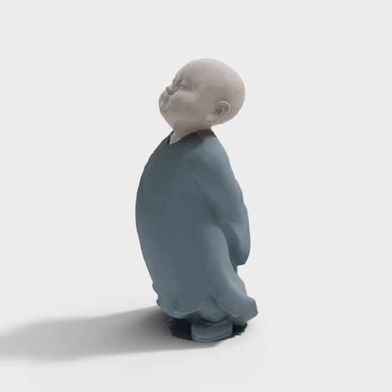 Low Poly 'Little Monk' 3D model