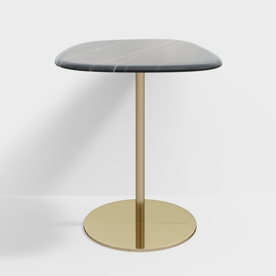 Versace-Inspired Low-Poly Side Table 3D model