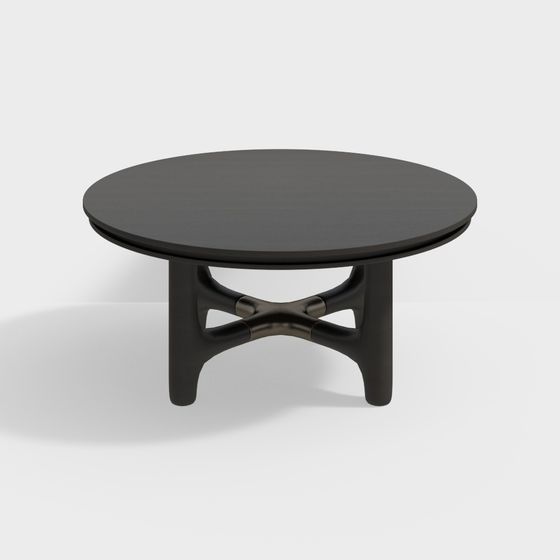 Modern Low-Polygon Circular Table 3D model