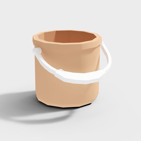 Charming Low-Poly Bucket 3D Model