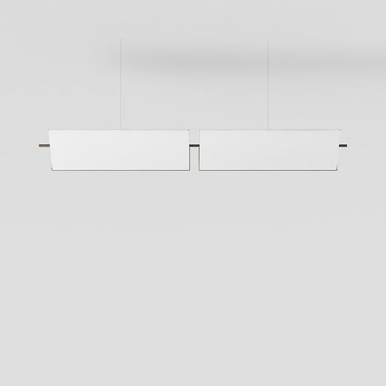 Stylish Double Screen Pendant Light 3D model