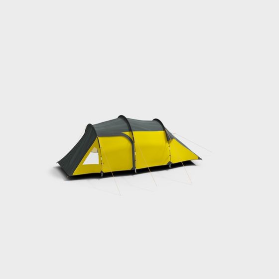 Vibrant Low-Poly Tent 3D model for Outdoor Adventures