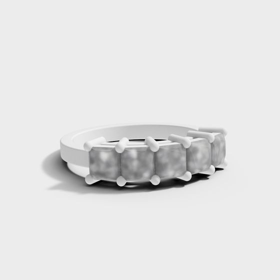 Stylish Low-Poly Ring 3D Model Design