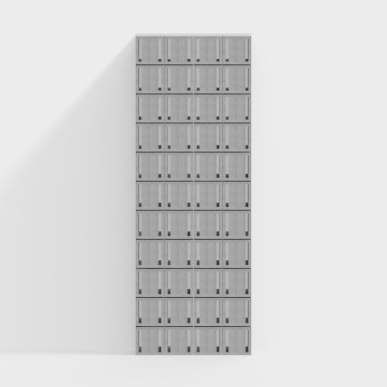Urban Locker Wall 3D model