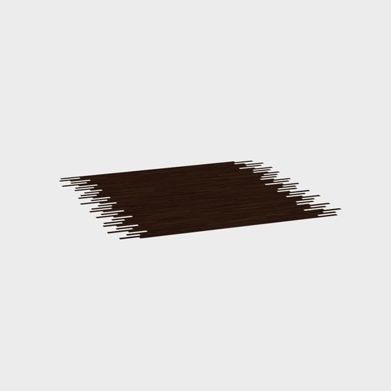 Vintage Carpet 3D model with Classic Wood Texture