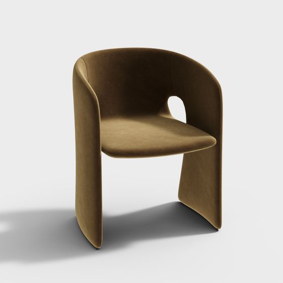 Low Poly Curve Comfort Chair 3D model