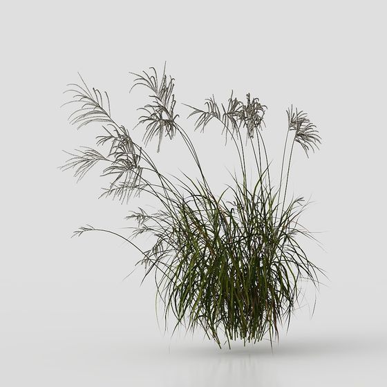 Lush Grass Low-Poly 3D Model – Vibrant Nature Element