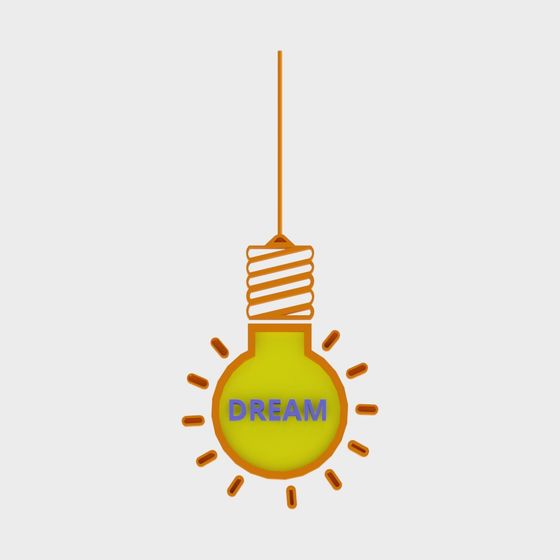Dream Light Bulb 3D model for Creative Projects