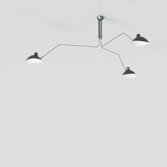 Swing Arm Ceiling Light 3D model
