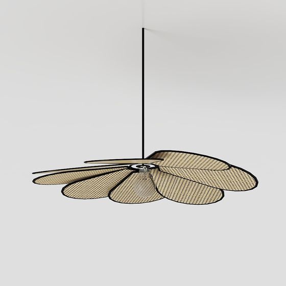 Elegant Floral Pendant Light 3D model