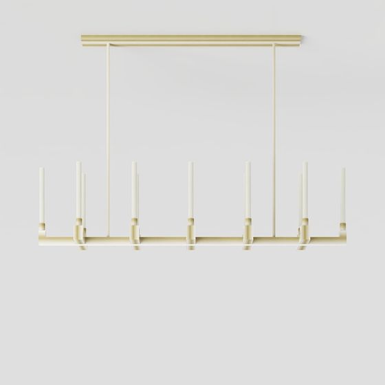 Elegant Linear Light Fixture 3D model