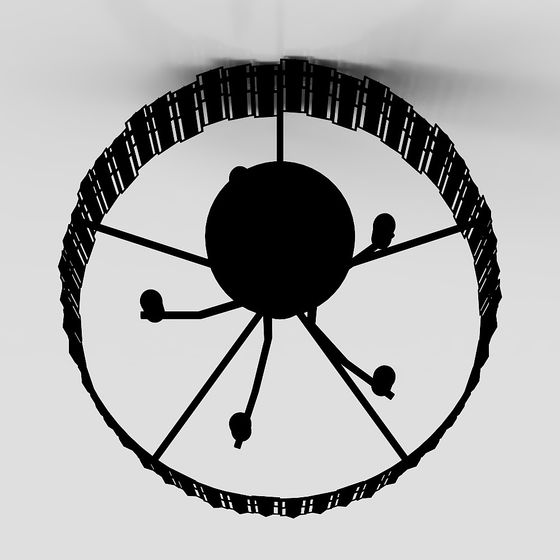 Futuristic Space Station Ring 3D Model – Low-Poly Sci-Fi Design