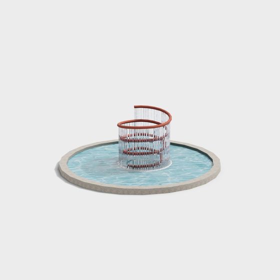 Futuristic Underwater Vortex 3D model
