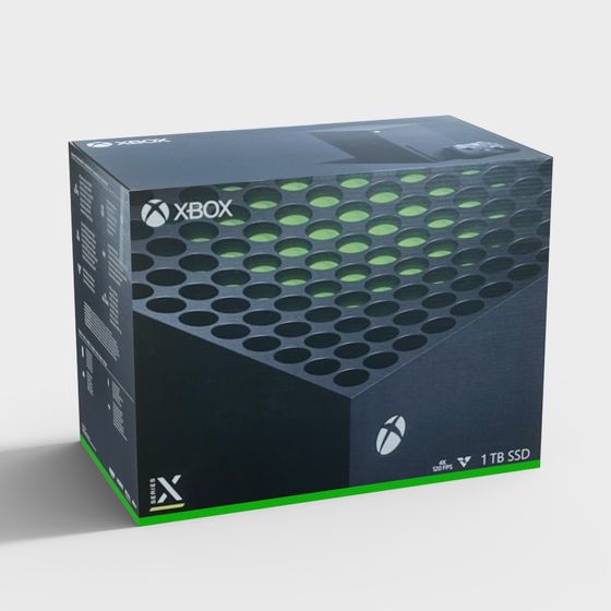 Low Poly Xbox Series X Packaging Box 3D model