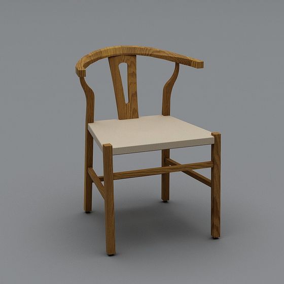 Elegant Low-Poly Chair 3D model