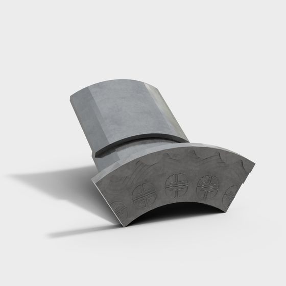 Unique Low-Poly Concrete 3D Model