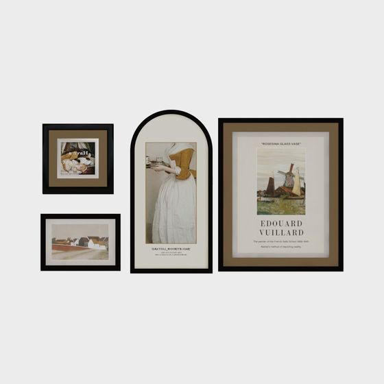Classical Frame Series 3D Model – Vintage Low-Poly Frames
