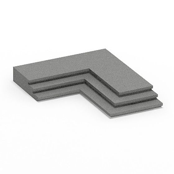 Corner Steps 3D Model – Gray Landscape Style Free