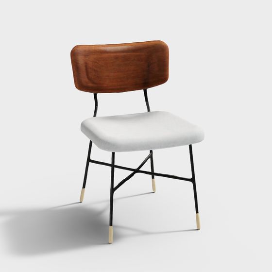 Elegant Retro-Modern Chair 3D model