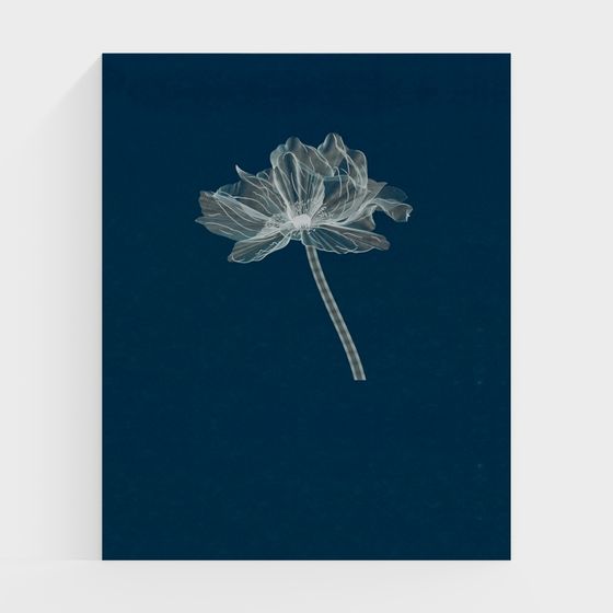 Blue Lotus 3D model - Low Poly Design