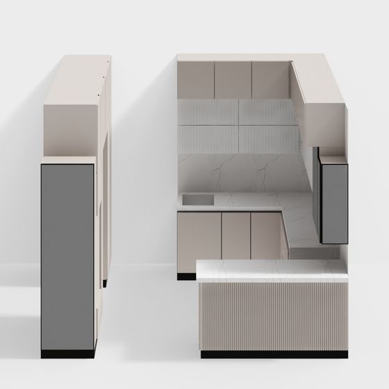 Urban Small Kitchen 3D model