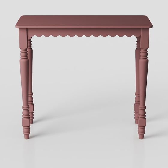 Vintage Style 3D Table and Chairs Set Model