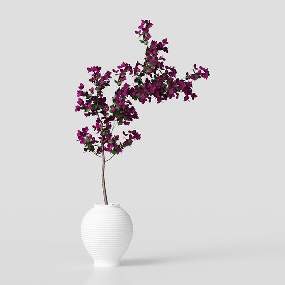 Vibrant Low-Poly Flower Pot 3D model
