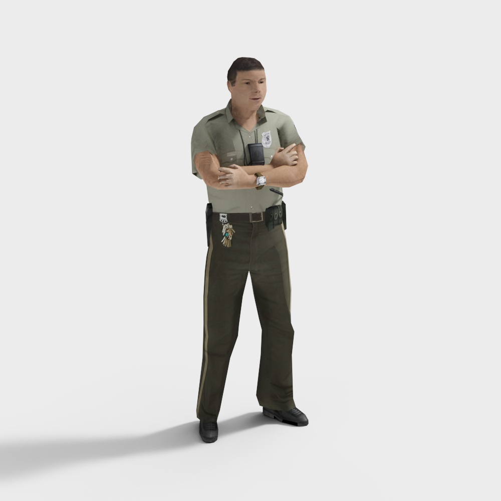 Realistic 3D Cop Model – Authentic Police Character