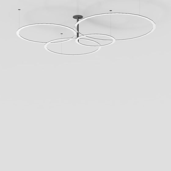 Suspended Halo Pendant Light 3D model