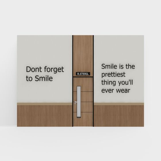 Smiling Door 3D model in Modern Minimalist Aesthetic
