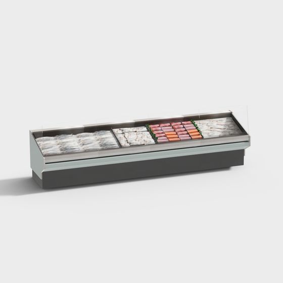 Modern Seafood Display Cabinet 3D model