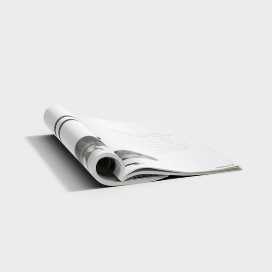 Curled Magazine 3D model