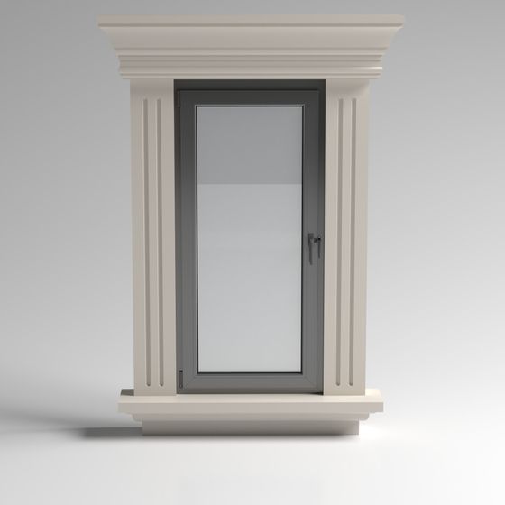 Elegant Beige Window 3D Model - Photography Essential Free