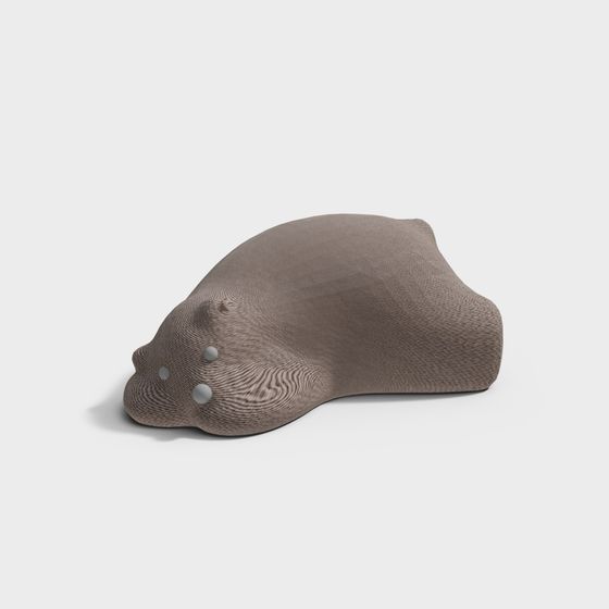 Unique Low-Poly Rock Form 3D Model – Textured Gray Stone